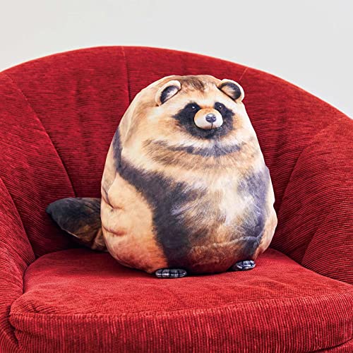 Cute Raccoon Plush Pillow - 12" Soft Stuffed Animal Toy for Kids & Gifts