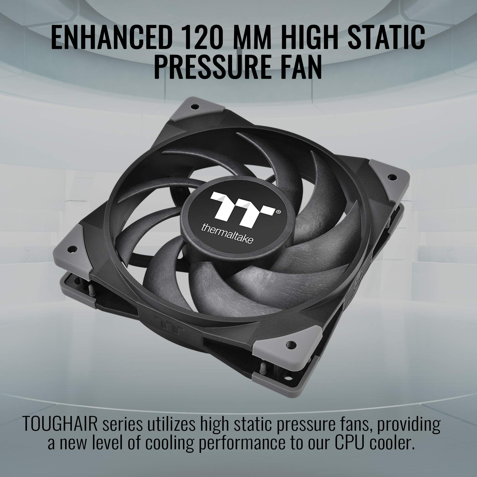 Thermaltake TOUGHAIR 110 140W TDP Top Flow CPU Cooler, Intel/AMD Universal Socket (LGA 1700/1200), 120mm 2000RPM High Static Pressure PWM Fan with High Performance Copper Heat Pipes CL-P073-AL12BL-A