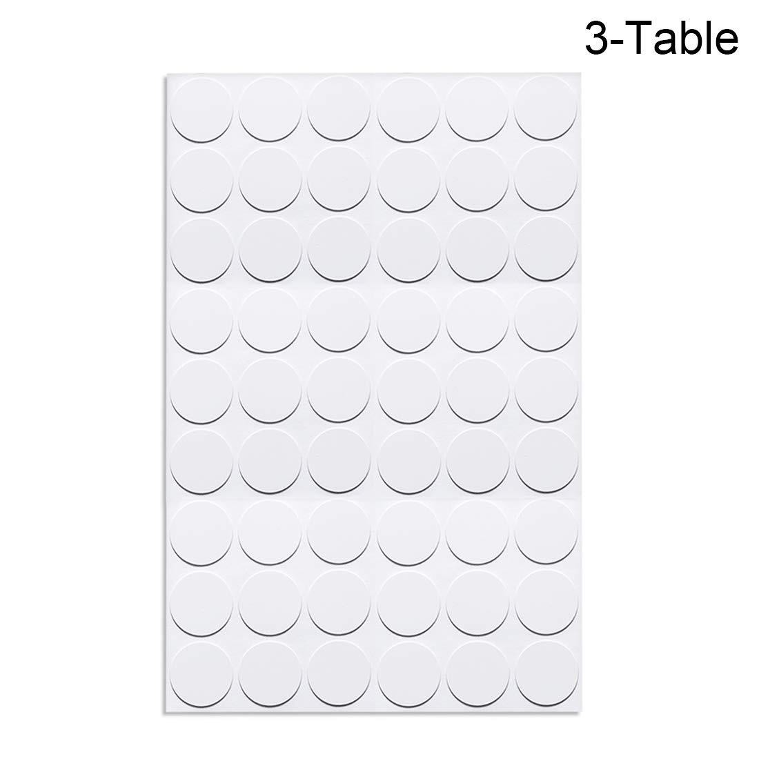 uxcell Screw Hole Covers Stickers Textured Plastic Self Adhesive Stickers for Wood Furniture Cabinet Shelve Plate 21mm Dia 162pcs in 3Sheet White