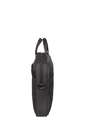 AMERICAN TOURISTER Unisex Adult Briefcase, Black (Black/Orange), M (15.6 Inch)