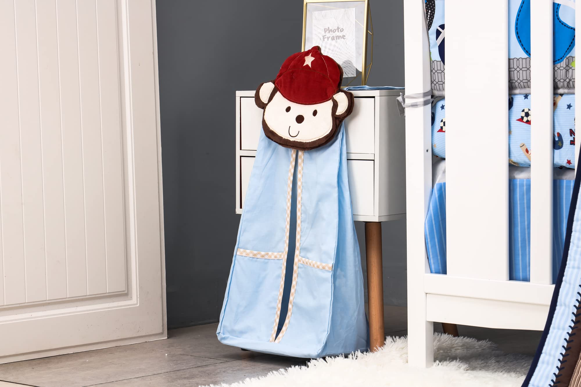 CribMate 1 PC Cartoon Monkey Diaper Organizer, Little Monkey Baby Diaper Hanging Bag (monkey)