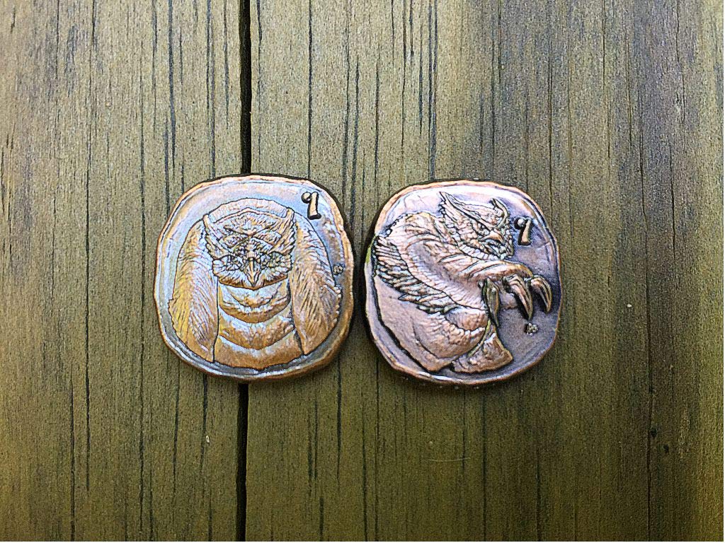 D&D Monster Adventure Coins (Set of 10 Metal Plated Novelty) RPG LARP