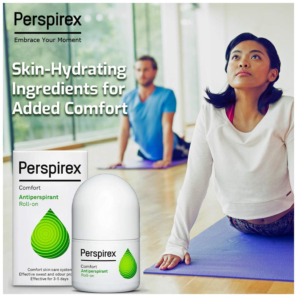 Perspirex Comfort Antiperspirant for Men and Women β Roll On Deodorant for Protection Against Sweat and Odour