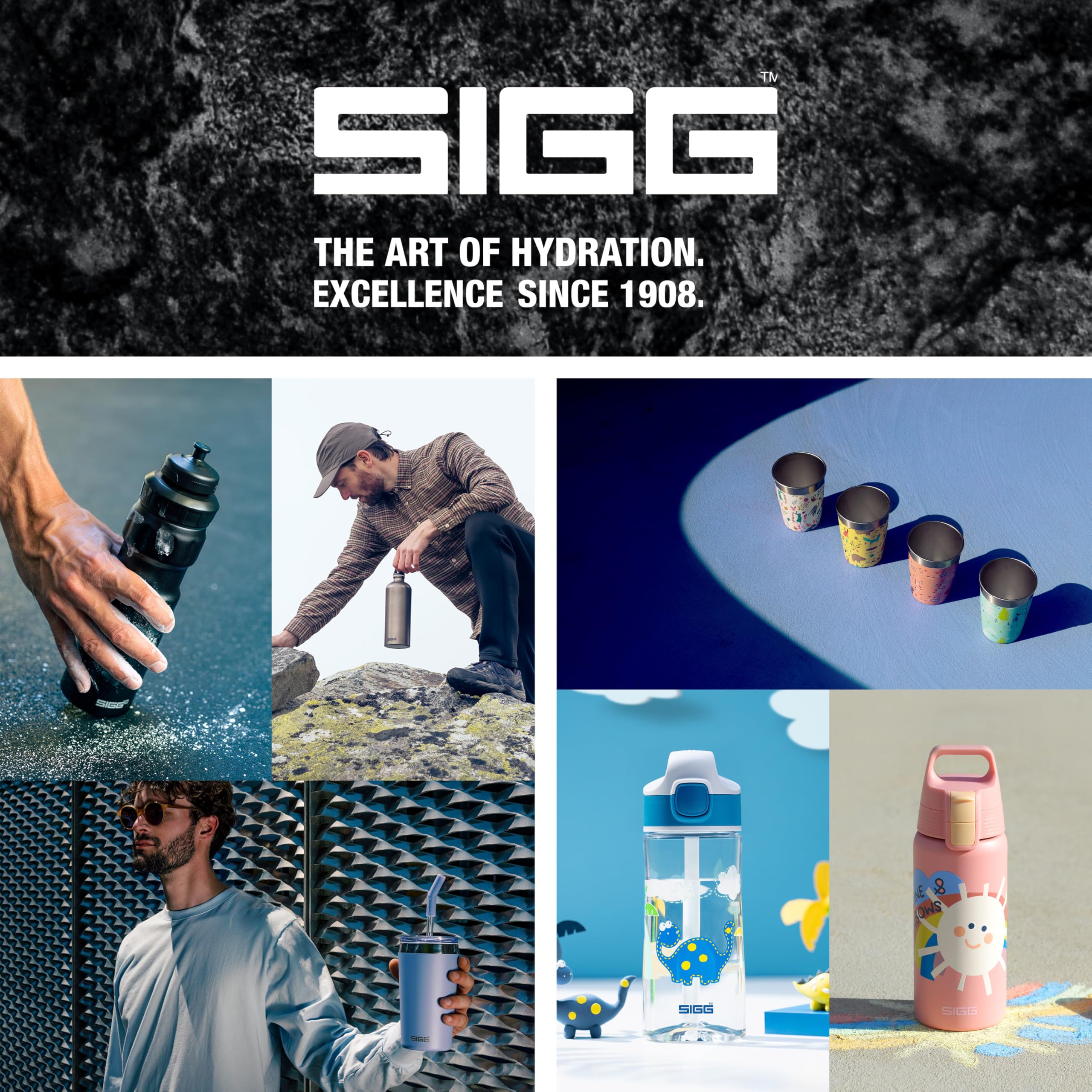 SIGG - Kids Miracle Water Bottle - Lemons - Lightweight Aluminium with Leak-Proof Lid - One Hand Children's Drink Bottle - 13 Oz