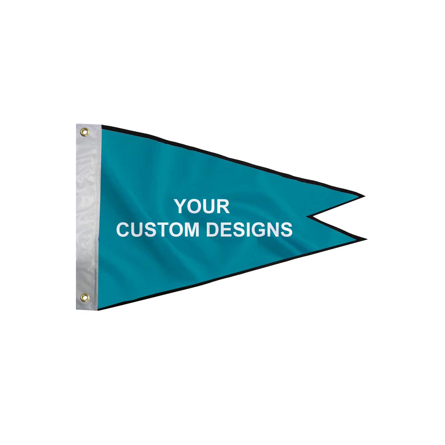 BannerBuzz Burgee Flag, Double Sided with Pole Pockets or Grommets on Left, 90 GSM Knitted Polyester Fabric, Full color UV printing, Boat Flag for Events (10' x 6')