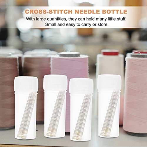 50Pcs Sewing Needles Storage Tube Transparent Plastic Needle Storage Container Embroidery Sewing Needle Case Toothpick Holder for DIY Craft Needlework Tool