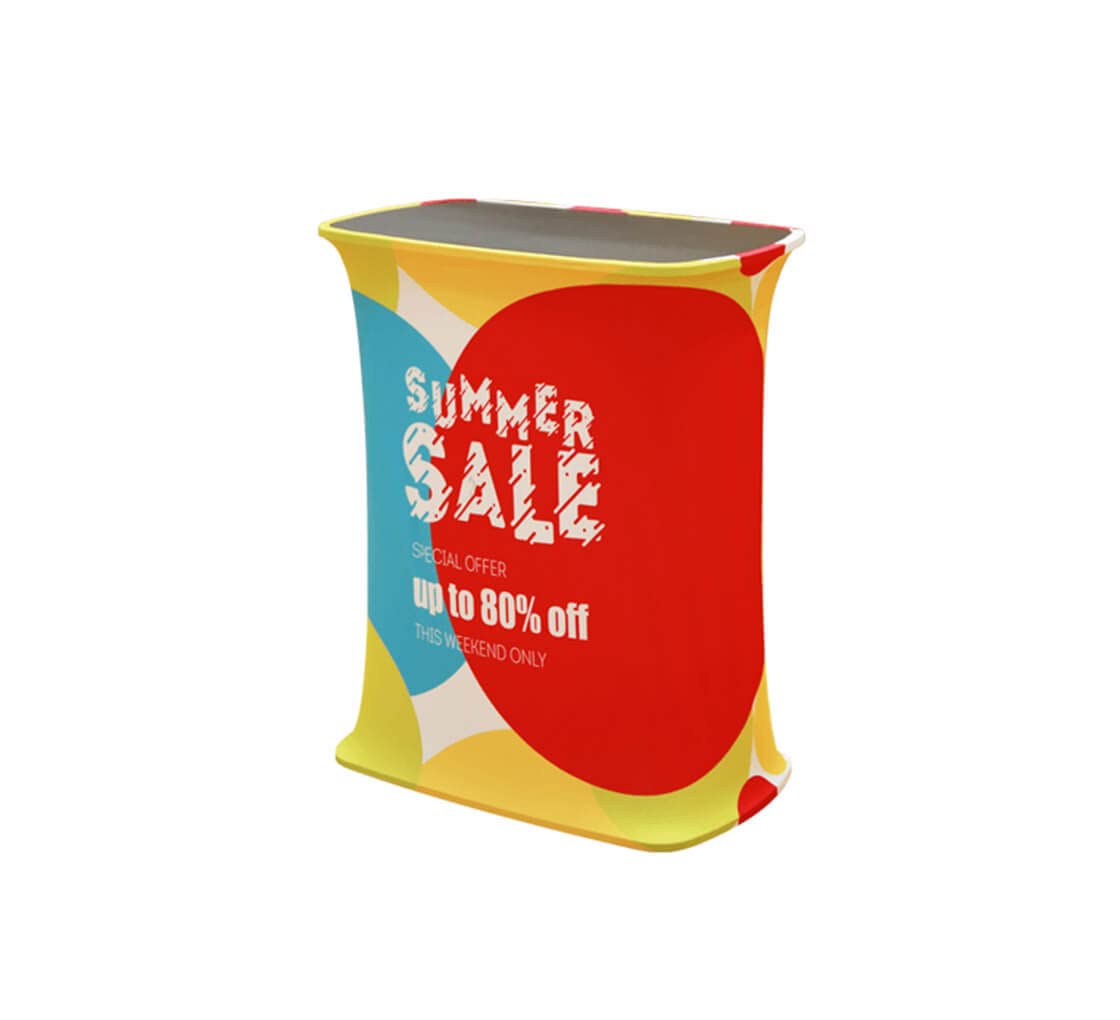 BannerBuzz Custom Fabric Pop Up Square Booth, Graphic with Hardware, with Carry Bag, 240 GSM Fabric, 1440 DPI Dye-Sublimation Printing, Ideal for Trade Shows and Exhibitions (82.7âW X 39âH)
