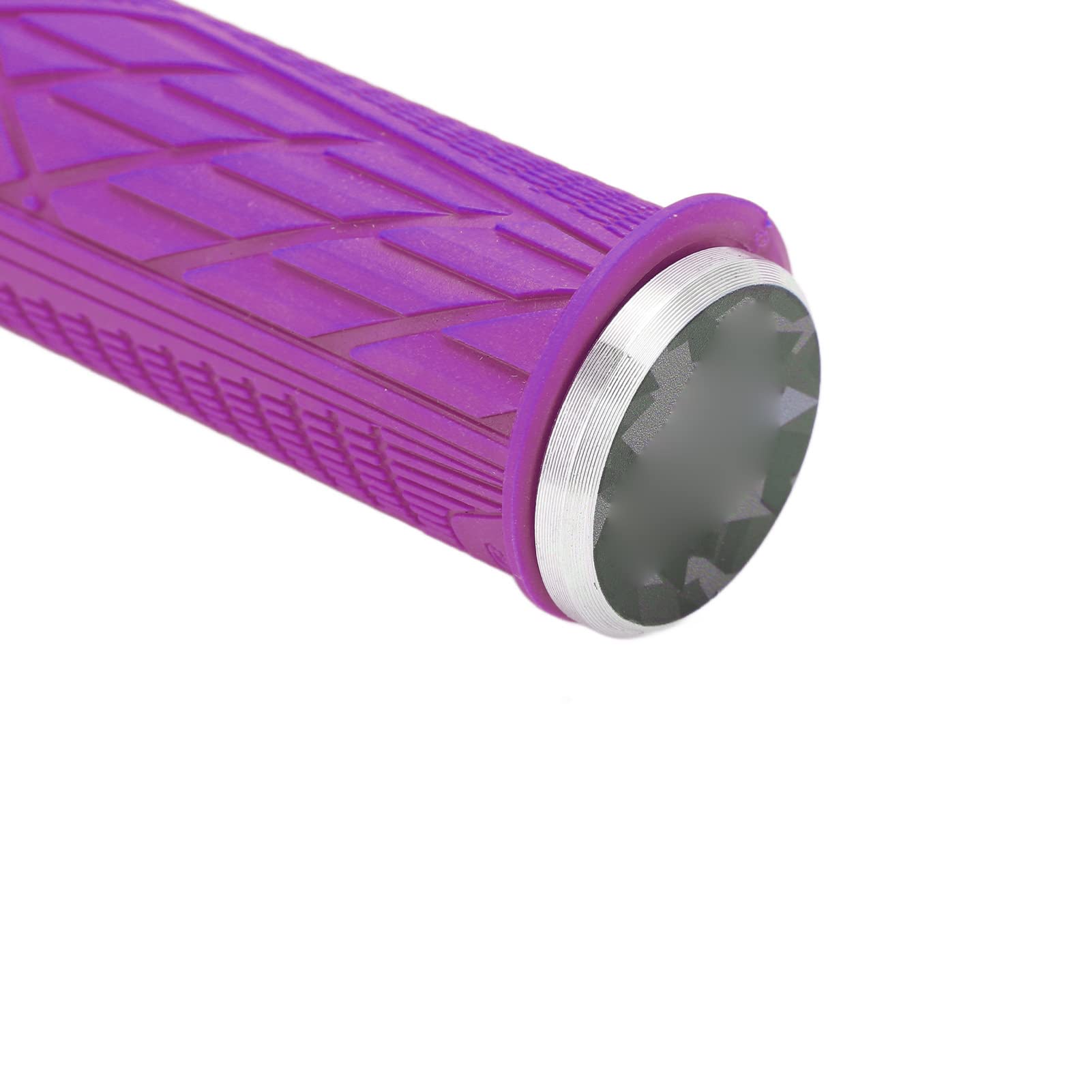 2PCS Bike Handle Grips TPR Rubber Ergonomic Lightweight Bike Lock Grip Replacement Parts Cycling Accessory (Purple)