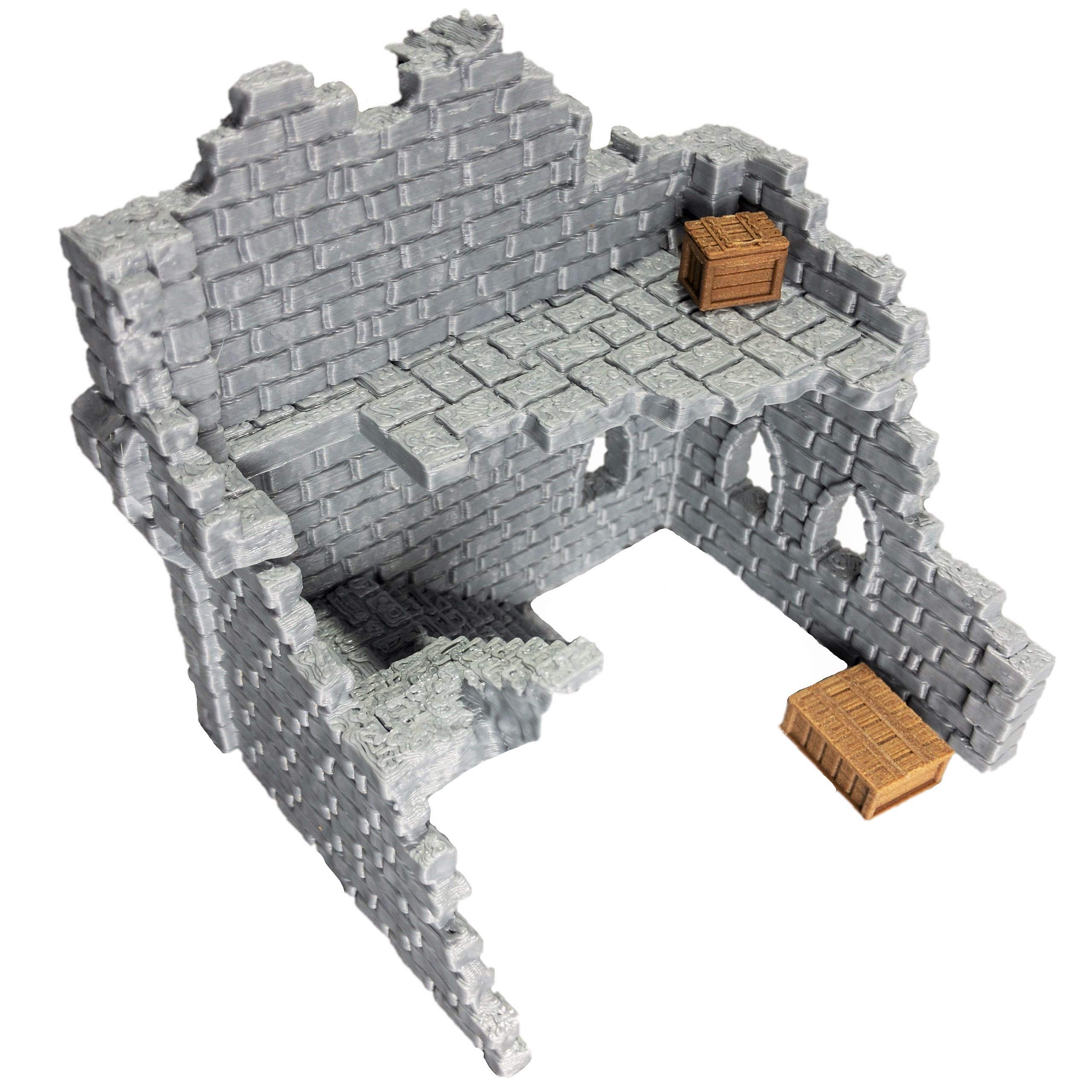 Extruded Gaming Building Ruins Set 3B