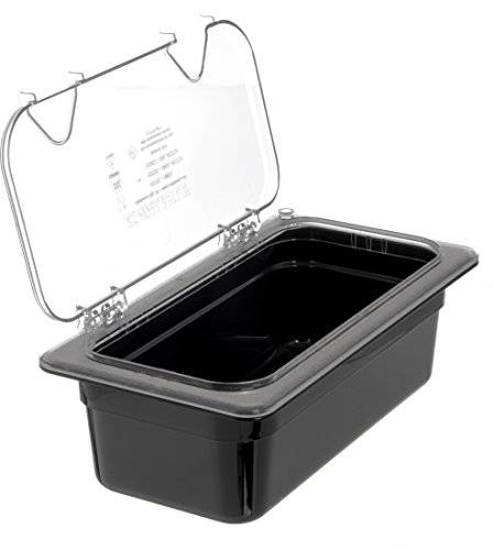 Carlisle FoodService Products 3066103 StorpPlus Third Size Food Pan, Polycarbonate, 4" Deep, Black