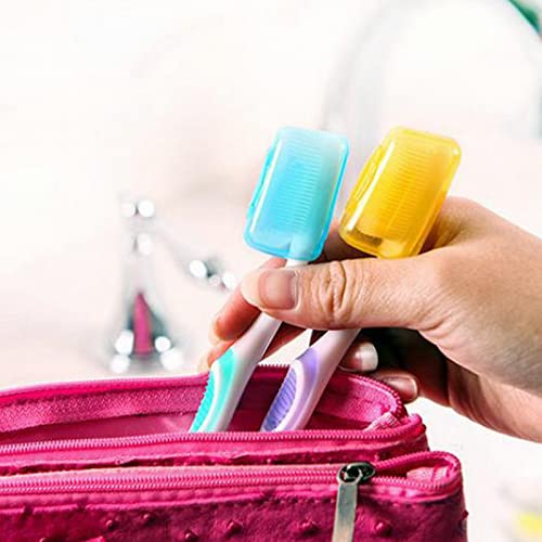 5pc Travel with Toothbrush Head Cover Travel with Portable Toothbrush Case Toothbrush Head Protector Electric Tooth Brushes Adults (Black, One Size)