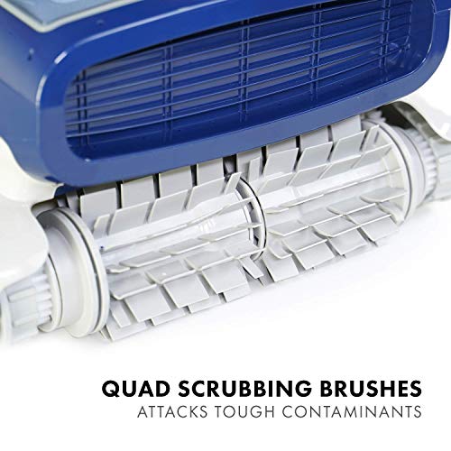 Aquabot Elite Pro Robotic Pool Cleaner with Bluetooth, Massive Top-Load Cartridge Filters, Dual Brushes, and App