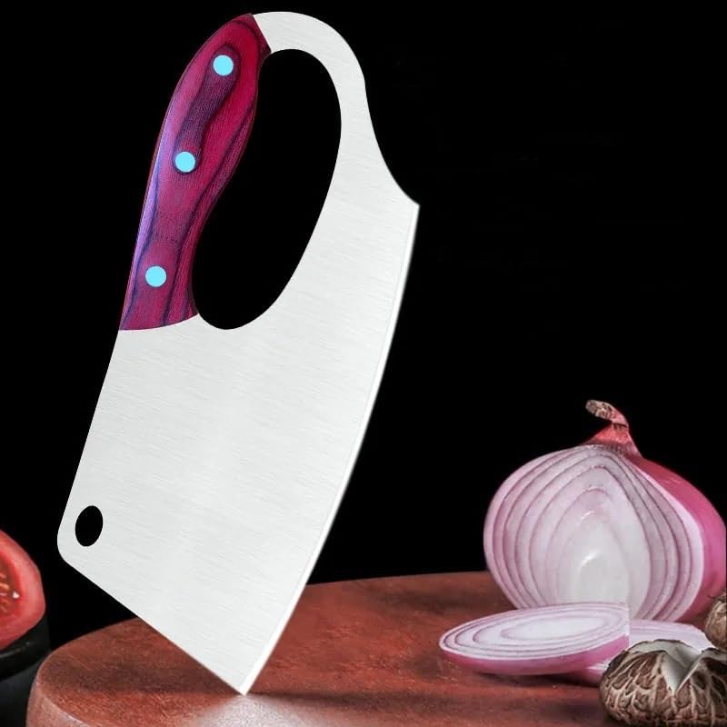 ADANTI Cleaver Knife,Meat Cleaver, Lady Kitchen Knife Labor Saving Cooking Knife Stainless Steel Chef Slicing Meat Vegetable Chopping Knife Cleaver Cooking Tools, ADANTI9852