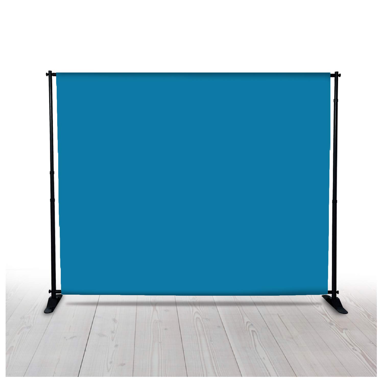 BannerBuzz Photography Backdrop Stand 10’ X 8' Background Support System for Photo Studio, Wedding, Portrait & Video Shoot (Graphic: 10' W X 8' H, Blue)