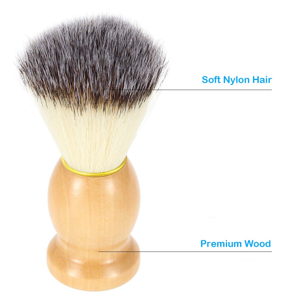 Shaving Brushes,DaKuan 2 Packs Wooden Handle Shaving Brushes,Luxury Professional Hair Salon Tool for Men