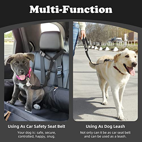 BWOGUE Pet Dog Cat Seat Belts, Car Headrest Restraint Adjustable Safety Leads Vehicle Seatbelt Harness