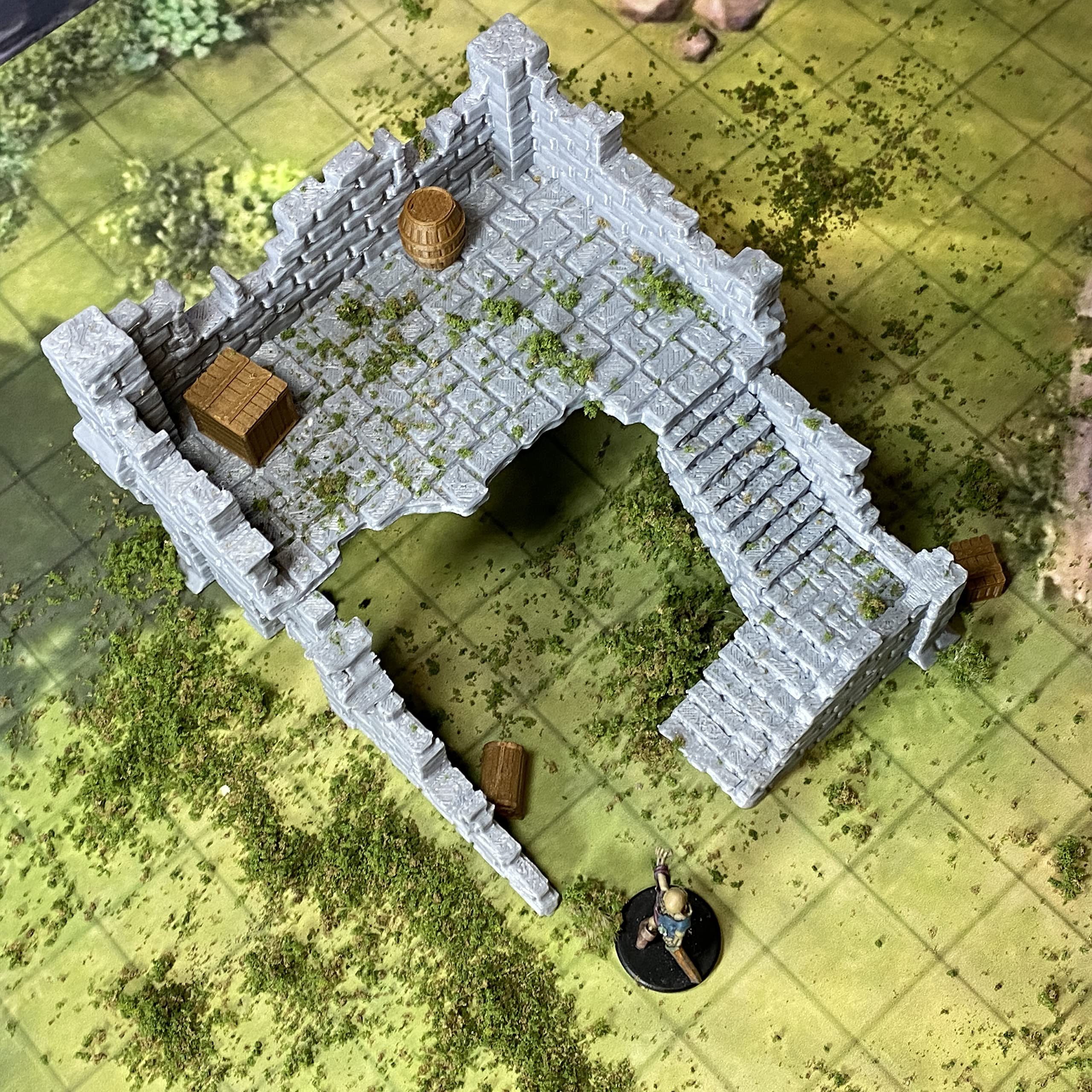 Extruded Gaming Building Ruins Set 1B