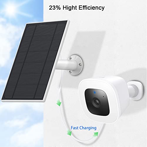 6W Solar Panel Charging Compatible with Eufy Solocam L40/L20/S40/3/3C Only,with 13.1ft Waterproof Charging Cable, IP65 Weatherproof,Includes Secure Wall Mount(Type-c Connector)(White(2)
