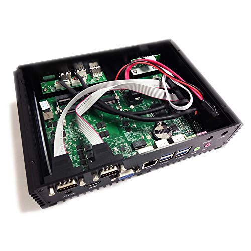 IDEARACE Fanless Mini PC, i5 8th Gen. 4 Cores CPU, 8GB DDR4 RAM+512GB SSD, 4K: 4096x2304, 2xCOM RS232, 4xUSB 3.0, HD, VGA, Metal Case