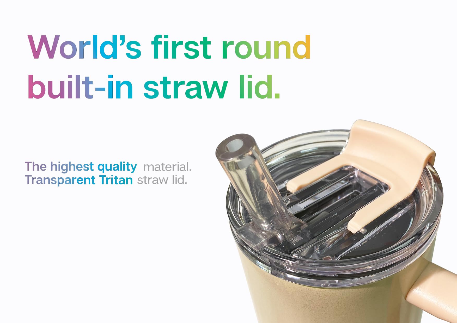 Four Leaf TrustyMate 2.0 β 100% Leak Proof 40 Oz Tumbler with Handle and Built-In Straw Lid β Insulated Leak Proof Stainless Steel Tumbler