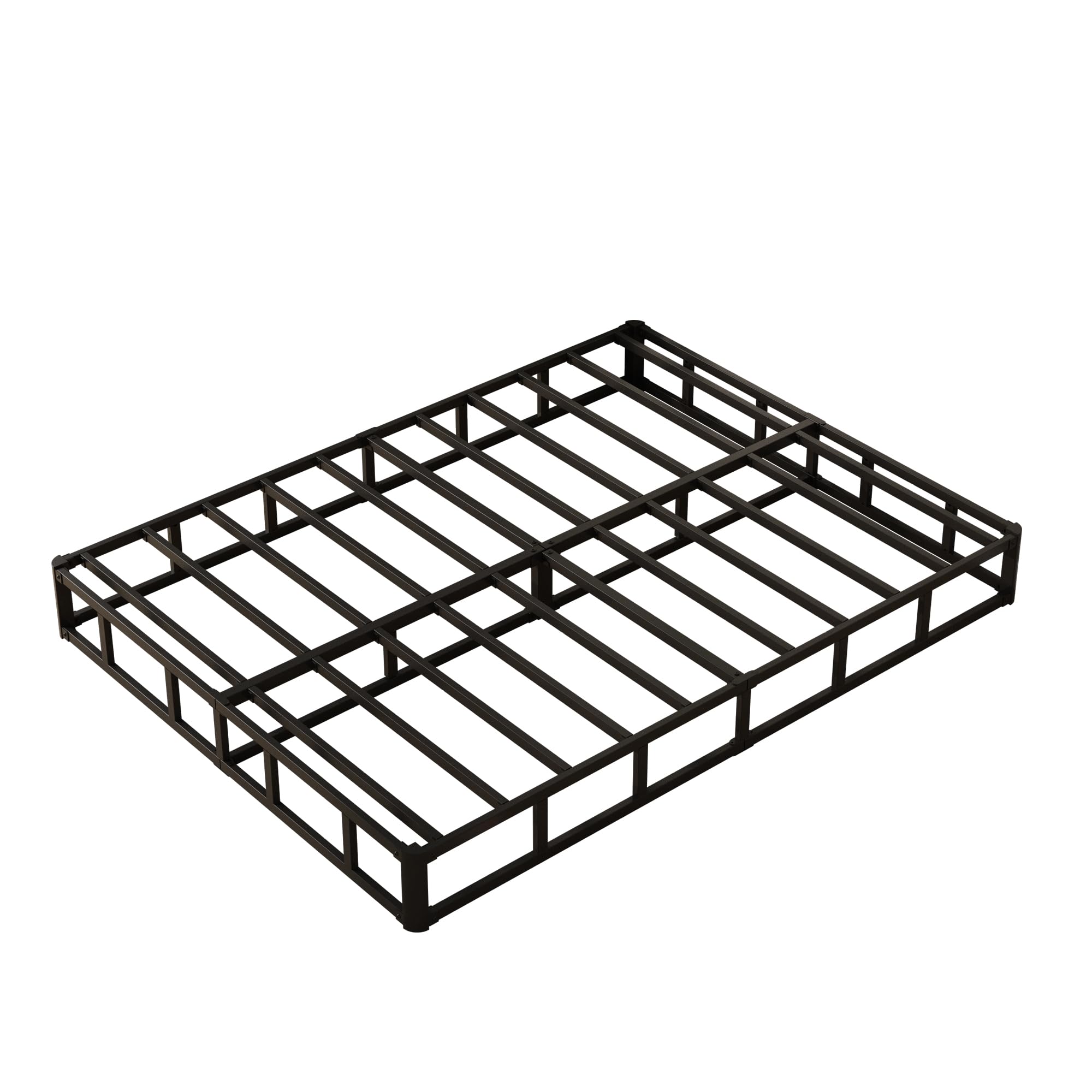 Maenizi 9 Inch Box Spring for Queen Bed, Heavy Duty Metal Box Spring Bed Base with Fabric Cover, Mattress Foundation, Easy Assembly, Noise Free, Black