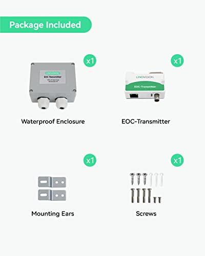 LINOVISION EOC Transmitter with Waterproof Enclosure, Used with EOC Receiver or EOC Switch for Upgrading Analog Surveillance System to IP Surveillance System