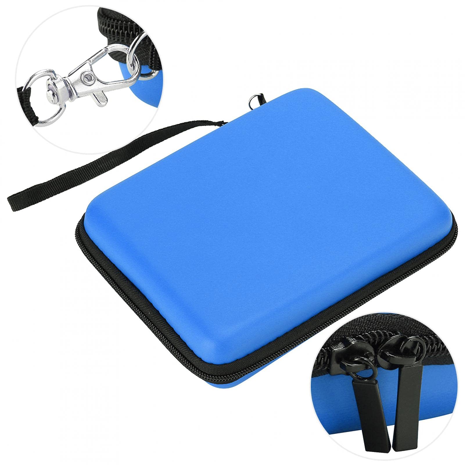 2Pcs Carrying Case for 2DS Console, EVA Hard Shell Carrying Case Portable Bag with Lacing for 2DS Console and Accessories(Blue) [video game]