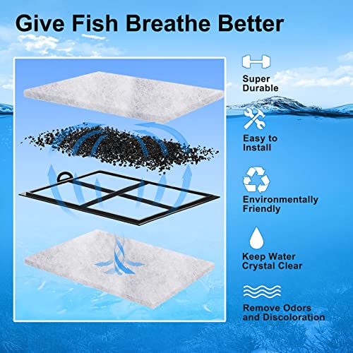 AMZBD Fish Tank Filter Cartridge for Top Fin Cartridges,PF-L Aquarium Filter Cartridges,Replacement Filter Cartridge for TOP FIN PF20,PF30,PF40 & PF75 Power Filters(12Pack)