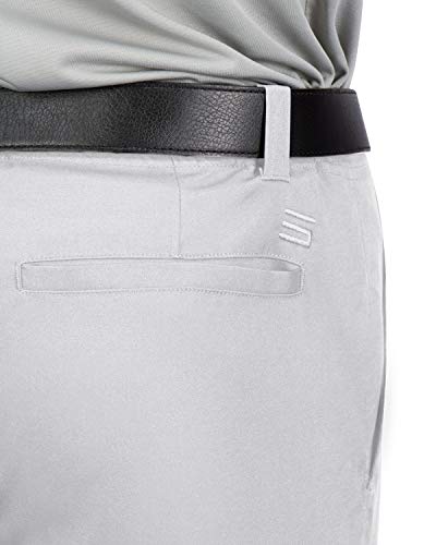 Cargo Golf Shorts for Men - Dry Fit, Large Pockets, Lightweight, Moisture Wicking, 4-Way Stretch Silver