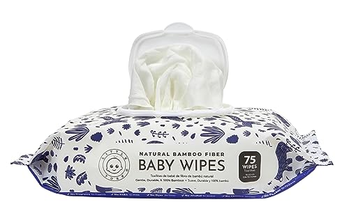Little Toes Natural Baby Wipes with Woodland Design 75 Count