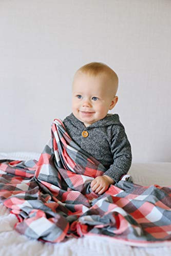 Large Premium Knit Baby Swaddle Receiving Blanket "Jack" by Copper Pearl