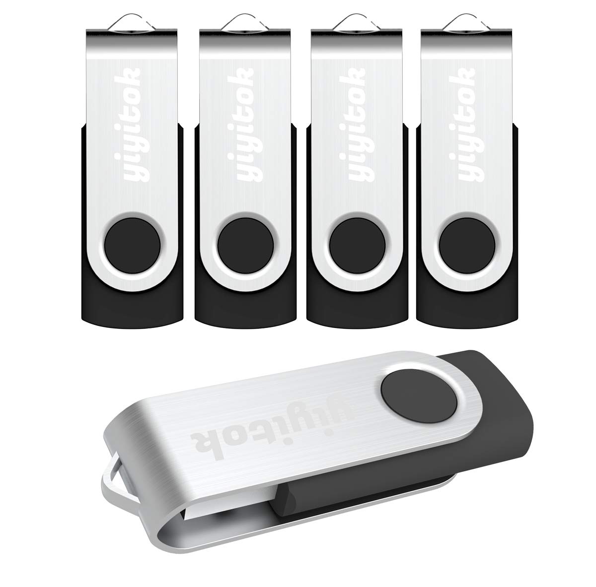 USB Drive 32GB Pack of 5,USB 2.0,USB Stick with Red Led Indicator,32gb Flash Drive 5 Pack,Memory Stick Storage (Black Color)