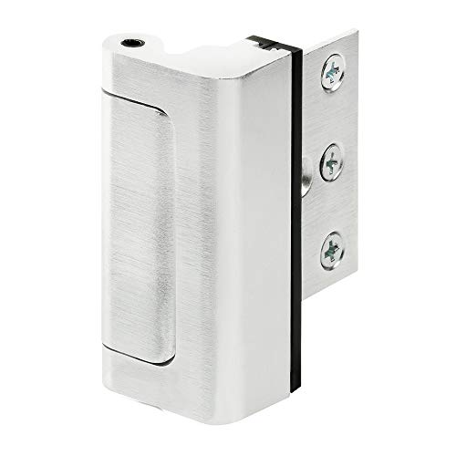 Defender Security U 11325 Door Reinforcement Lock β Add Extra, High Security to your Home and Prevent Unauthorized Entry β 3β Stop, Aluminum Construction, Brushed Chrome (Single Pack)