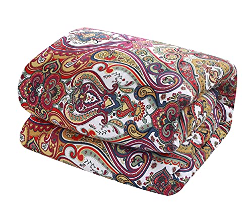 Chic Home Mumbai 8 Piece Reversible Comforter Set/Printed Luxury Bed in a Bag, Queen
