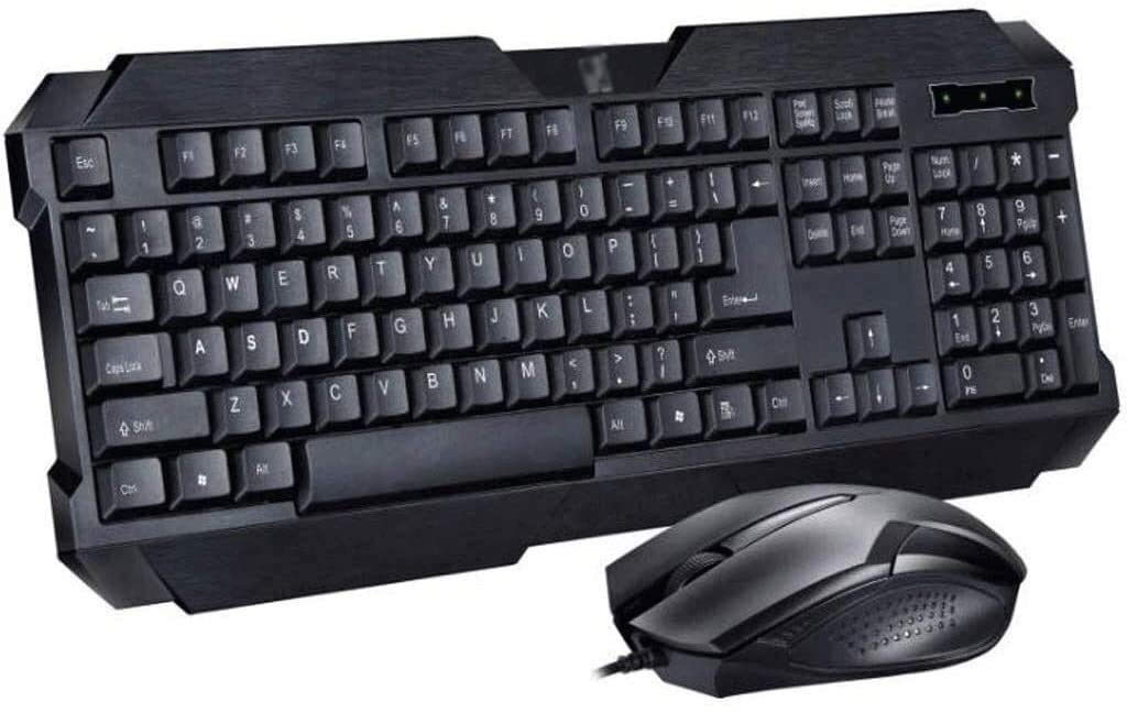 HJJWL Gaming Keyboard and Mouse, Keyboard and Mouse,Rechargeable Compact Quiet Full-Size Keyboard and Mouse Combo with Nano USB Receiver for Windows, Laptop, PC, Notebook