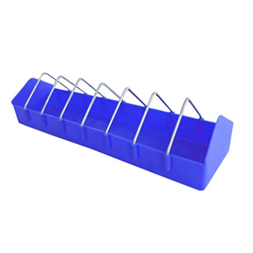 POPETPOP Chicken Feeder Trough - Plastic Poultry Feeder Rack Bird Food Dispenser Storage Trough Container Pigeon Supplies Pigeon Feeder