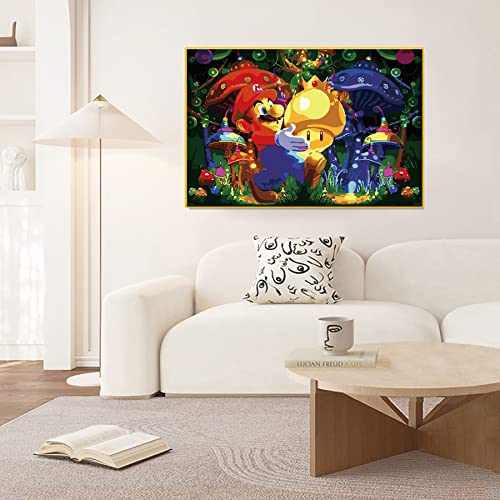 Artyong Mushroom Paint by Number for Adults-Mushroom Paint by Numbers for Adults Beginner,Mushroom Paint by Numbers for Gift Home Wall Decor (Mushroom,16 x 24 Inch)