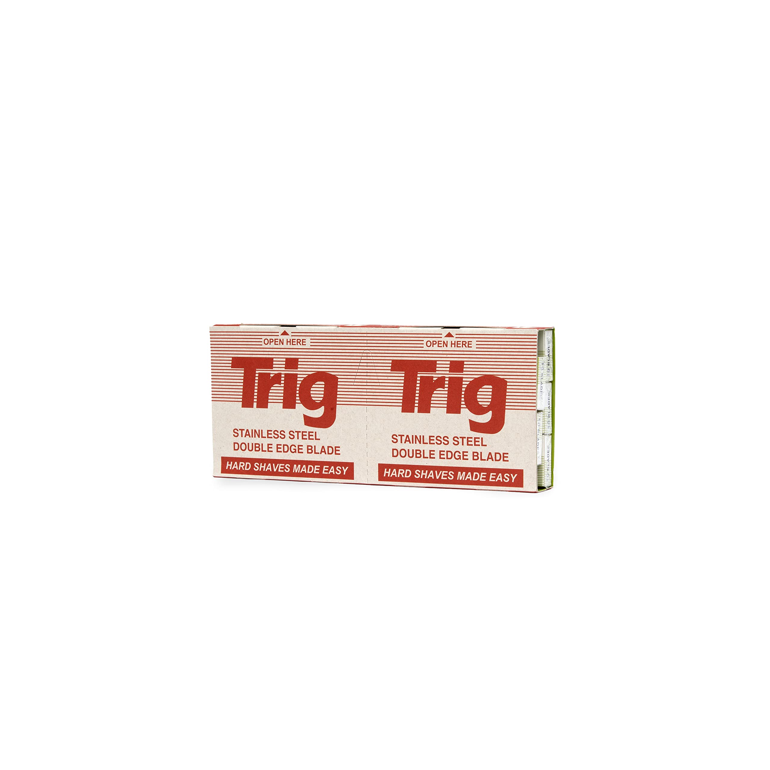 Treet Trig Silver Edge Stainless Steel Double Edge Shaving Blade Pack of 200 - For All Safety Razor Types