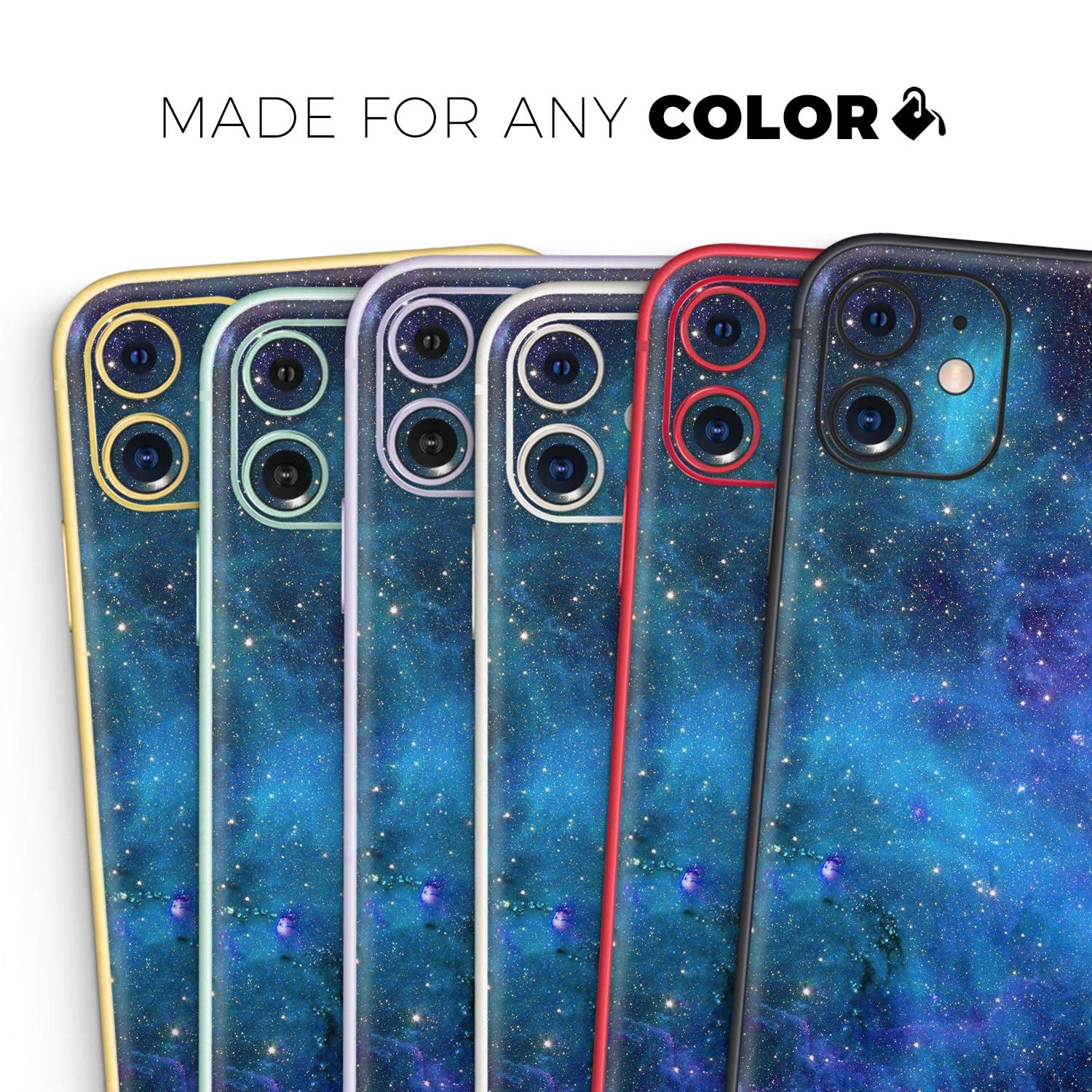 Design Skinz Azure Nebula Protective Vinyl Decal Wrap Skin Cover Compatible with The Apple iPhone 11 Pro Max (Screen Trim & Back Glass Skin)