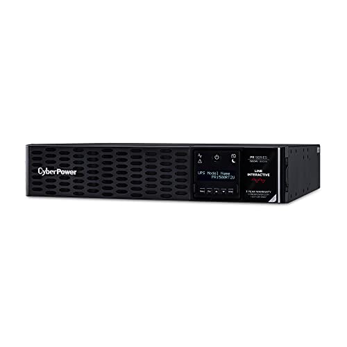 CyberPower PR1500RT2U Smart App Sinewave UPS System, 1500VA/1500W, 8 Outlets, 2U Rack/Tower, AVR
