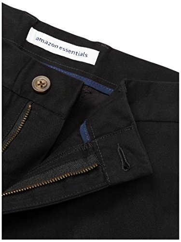 Amazon Essentials Men's Slim-Fit Wrinkle-Resistant Flat-Front Chino Pant, Black, 32W x 30L