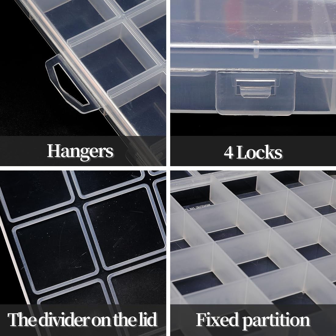 Bundooraking 26 grids bead organizer box (1.7cm thick), Arts DIY Crafts Jewelry organizers and storage box, Dividers plastic bead storage box, craft storage for Beads, Jewelry, Small charms.
