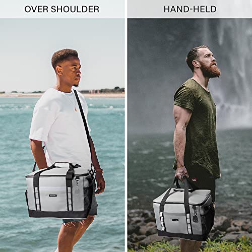 Famassi Cooler Bag 30/60 Cans, Collapsible Soft Cooler Insulated Leak Proof, Travel Cooler for Camping, Beach, Picnic, BBQ, Shopping, with Bottle Opener & Removable Shoulder Strap