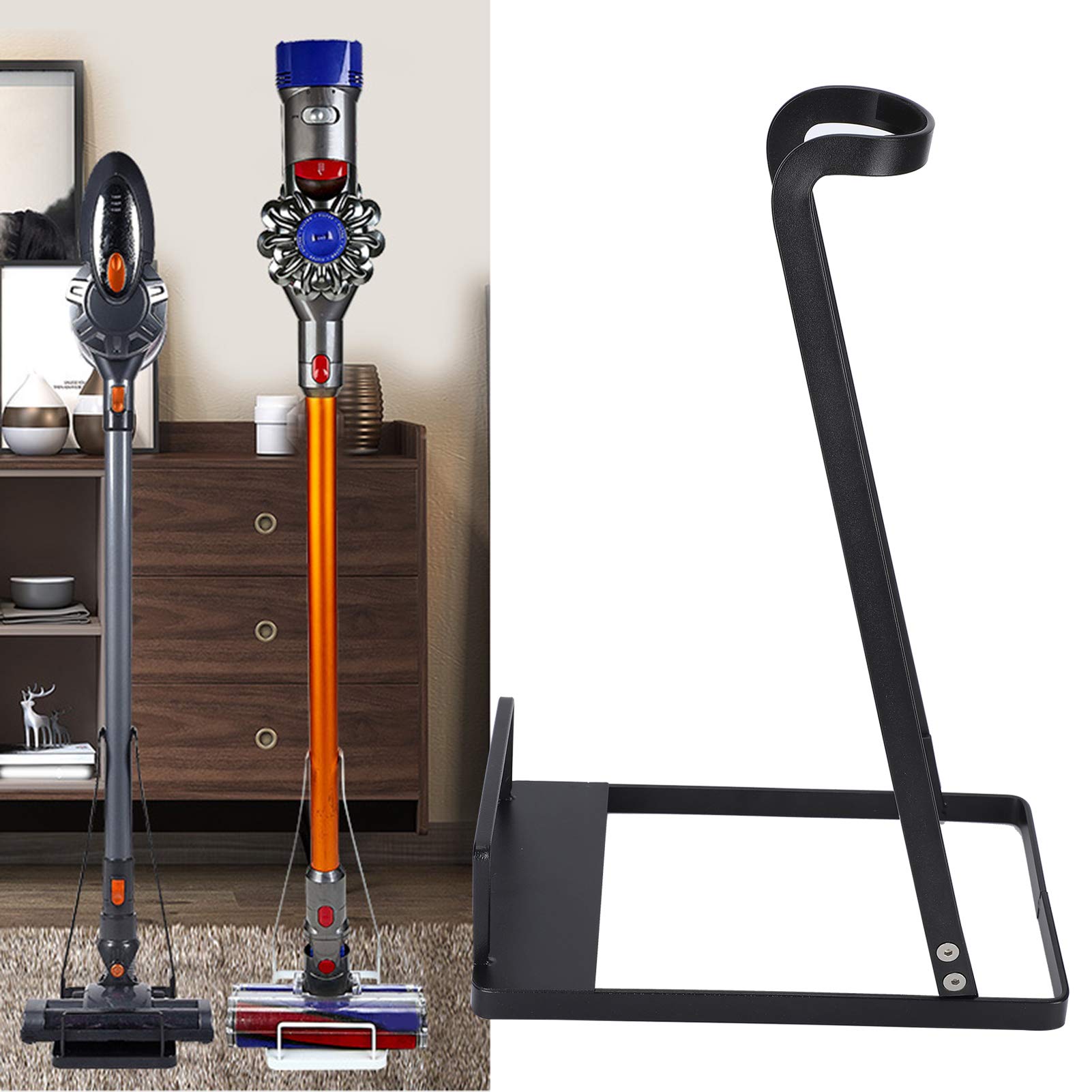 Fdit Vacuum Cleaner Stand V6 Rack V7 Organizer V10 Holder Bracket Storage Shelf Poster Stand Vacuum Sweeper Holder (Black)
