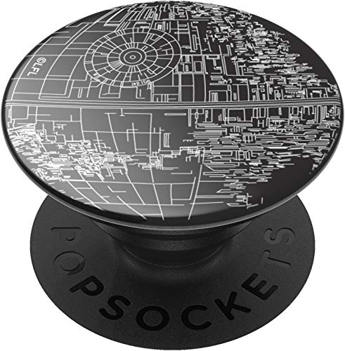 PopSockets Phone Grip with Expanding Kickstand, PopSockets for Phone - Star Wars - Death Star Alum