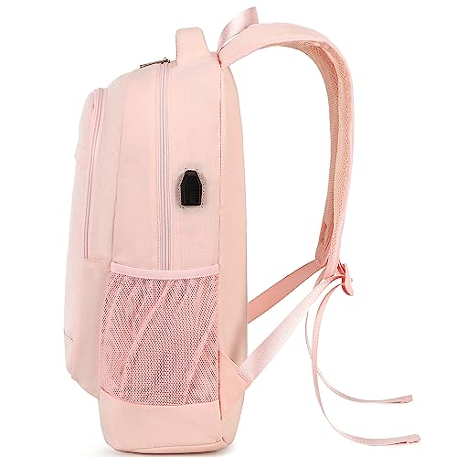 abshoo Lightweight Travel Backpack For School Women Girls Laptop Backpack College Water Resistant Daypack Bookbag (Pink)