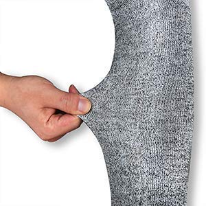 Evridwear 1 Pr/Pack Cut Resistant Sleeves for Arm Work Protection Safety in EN388 Level 5, Anti-Puncture Choice With or Without Thumb Hole. 1 pair/pkg. 4 sizes (Medium, No Thumb Hole)