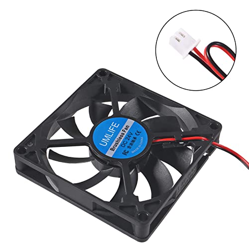 2PCS DC Coolng Fan 80x80x15mm 80mm 24V Dual Ball Bearing Brushless Case Cooler Fans for 3D Printer PC CPU Computer Case Fan Cooler
