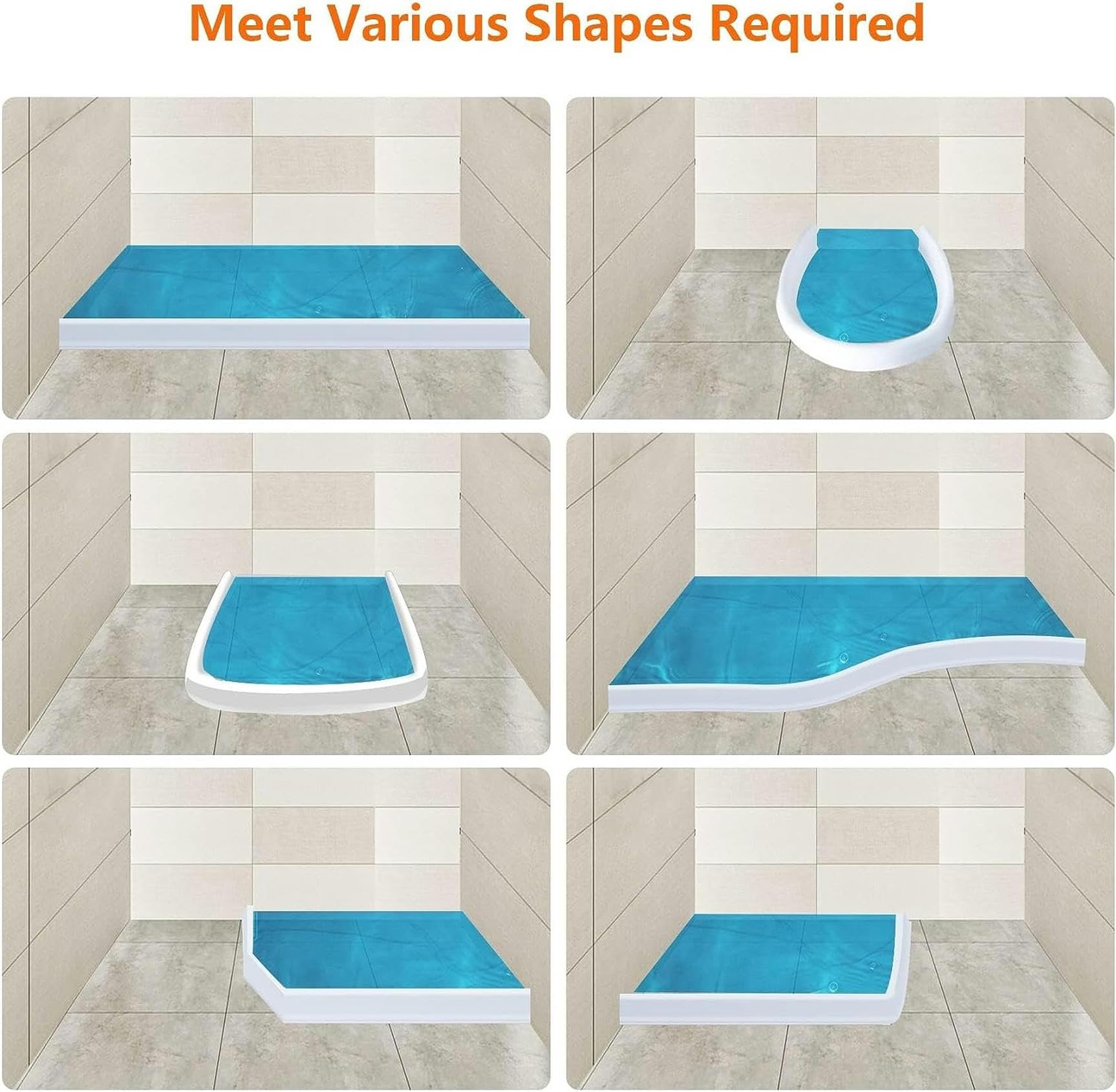 KFJZGZZ 39 inch Silicone Water Guard for Kitchen Sink, Rubber Shower Threshold Splash Guard, Water Stopper Shower Door Seal Strip, Sink Splash Guard Suitable for Kitchen Bathroom Bathtub