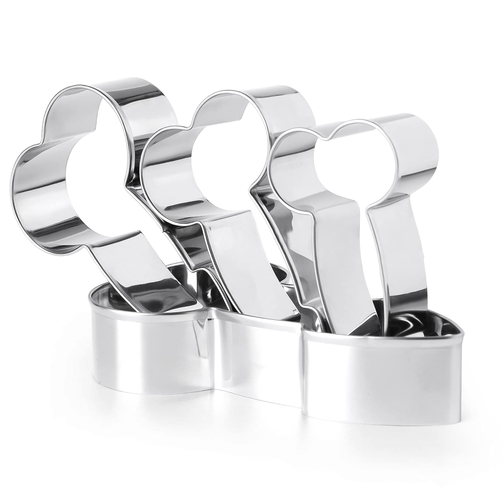 4-Piece Set of Creative Cookie Cutters,Cookie Baking Molds DIY Funny Stainless Steel Biscuits Molds Kitchen Supplies